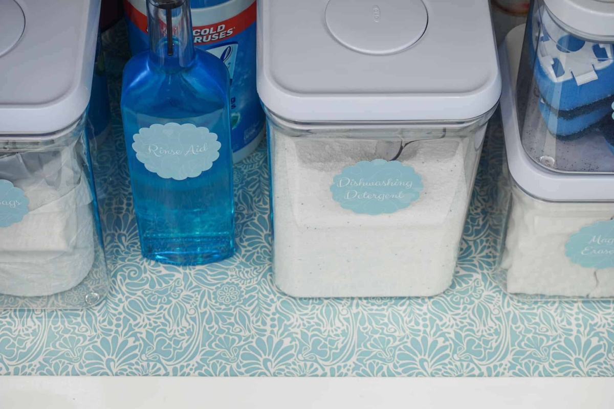 Organizing Under The Kitchen Sink - One Happy Housewife