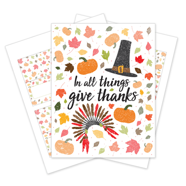 Thanksgiving Printable Pack - One Happy Housewife