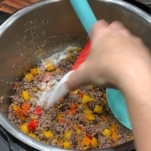 Instant Pot Couscous with Ground Beef - One Happy Housewife