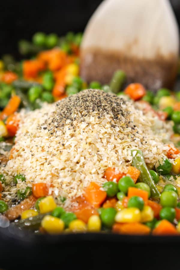 Easy Vegetable and Egg Fried Rice - One Happy Housewife