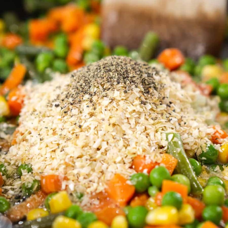 Easy Vegetable And Egg Fried Rice One Happy Housewife