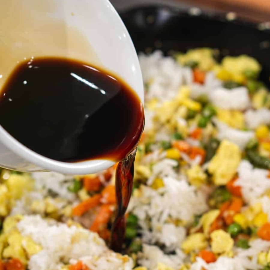 Easy Vegetable and Egg Fried Rice - One Happy Housewife